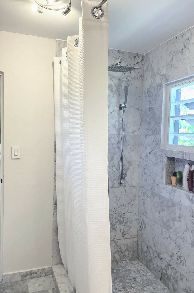 Best Shower Curtains For Walk-in Shower (By Feature) - Home And Hues